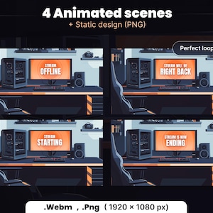 STREAMPACK - Gaming Room | Animated Stream Package | 1920x1080px ...