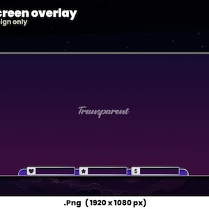 CELESTE TWITCH OVERLAYS - Animated Low-fi Stars Stream Package - Purple ...