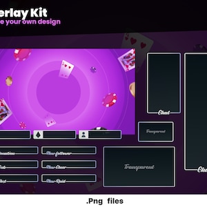 Purple Casino Overlay | Twitch Gambling Stream Package | Animated ...