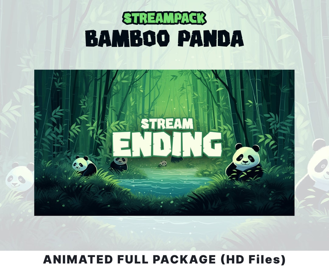 CUTE PANDA BAMBOO Stream Overlay // Full Package // Screens, Alerts ...
