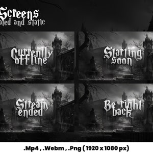 Dark Gothic Stream Overlay - Emo Vampire Stream Package - Twitch ...
