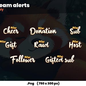 Tiktok Overlays Red Panda | Animated Stream Package | Cute Red Panda ...