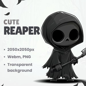 Animated Reaper Pet - Gothic Vtuber Stream Decoration (webm, PNG) - Etsy