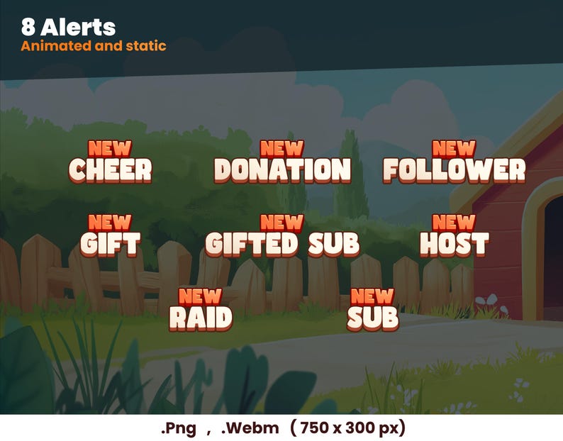 STREAMPACK - CUTE FARM - 1920x1080px - Twitch Stream Package - Animated ...