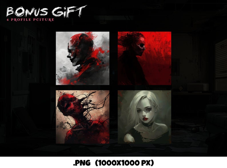 STREAM PACKAGE Horror Movies Animated Red and White Spooky Theme ...