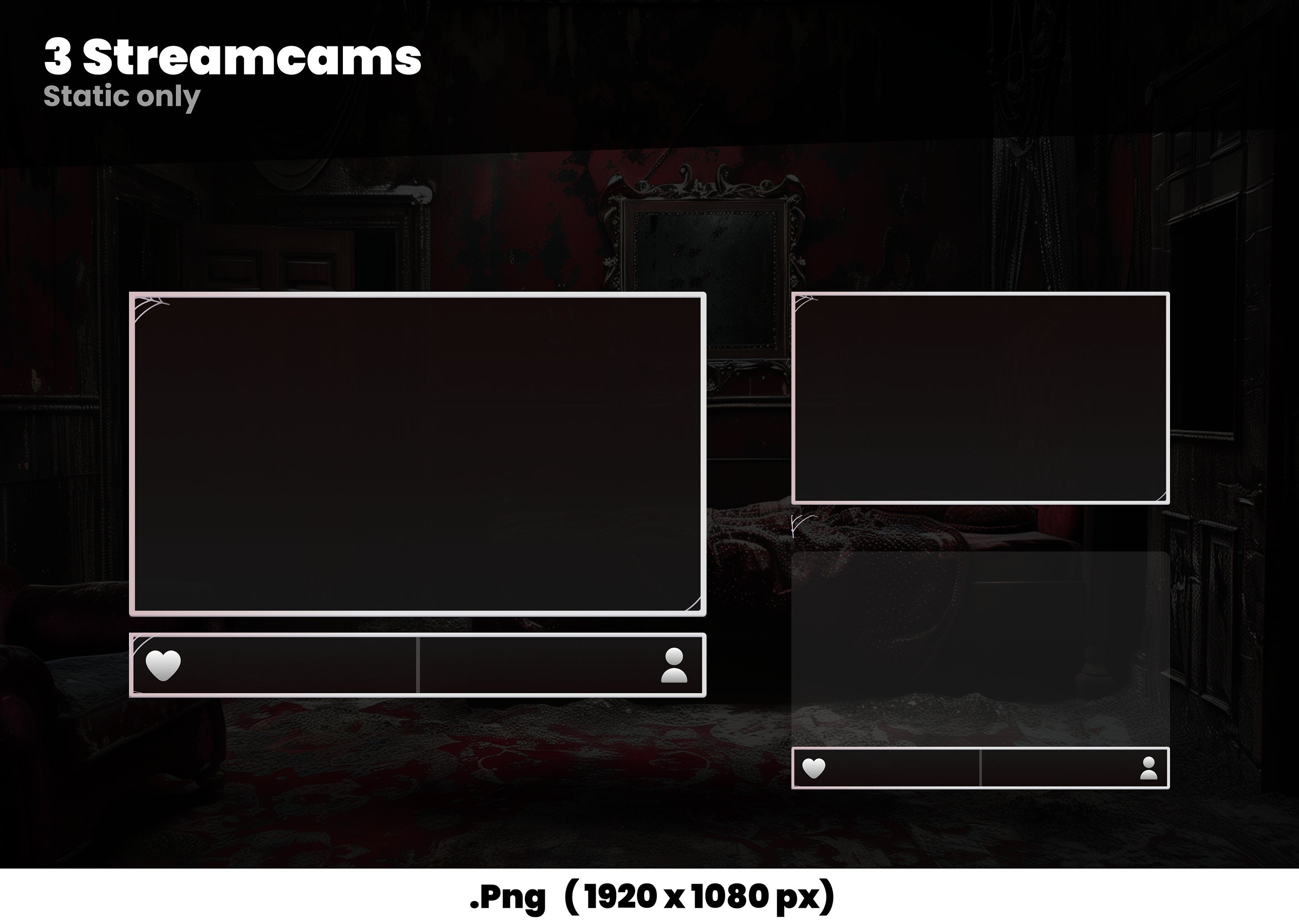 HORROR ROOM Twitch Stream Package Animated Streampack Black and Red ...