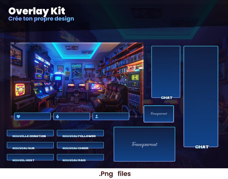 RETRO GAMING Streampack FR - Overlays Kit En Français - Low-fi Animé ...
