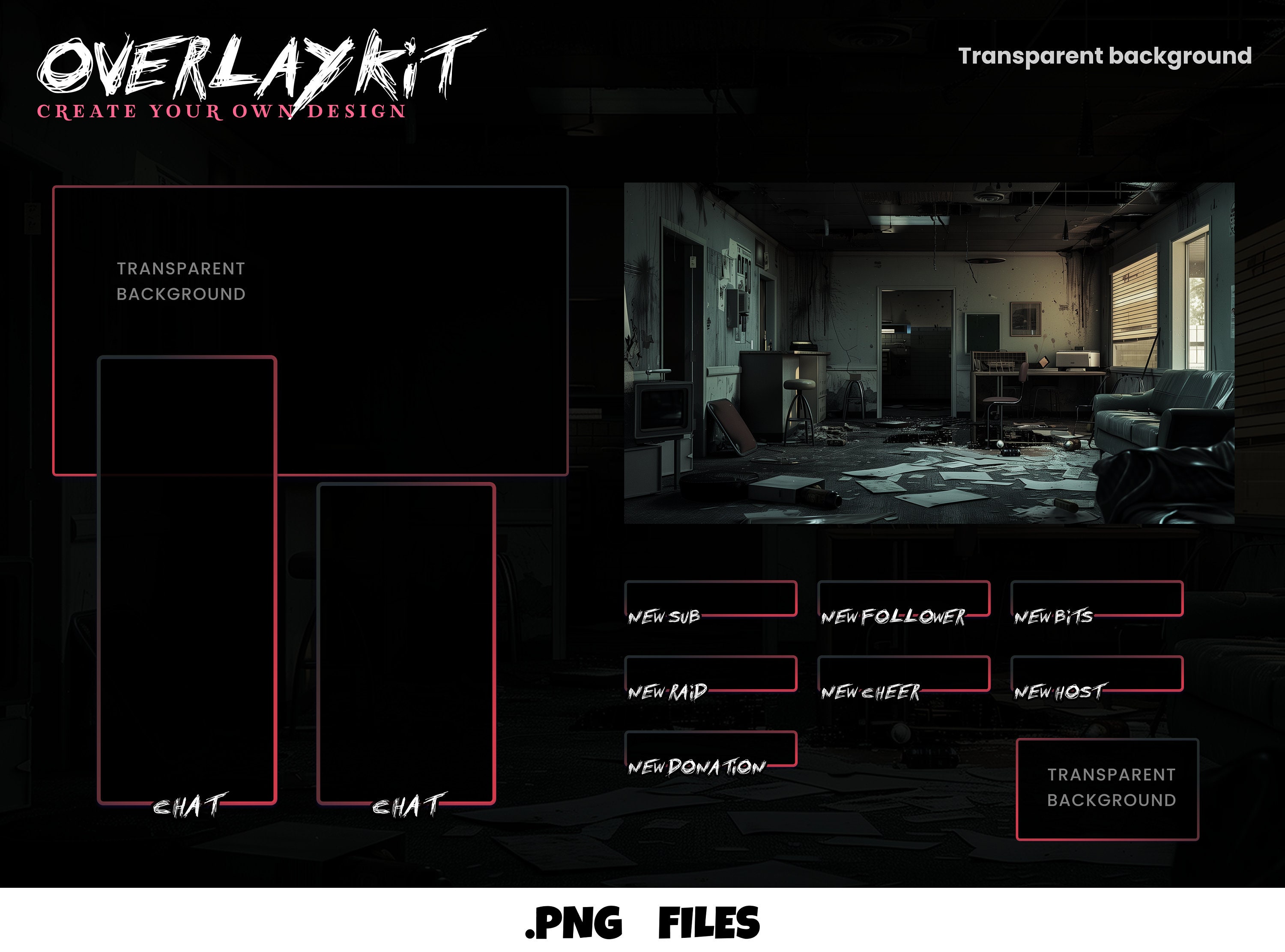 STREAM PACKAGE Horror Movies Animated Red and White Spooky Theme ...