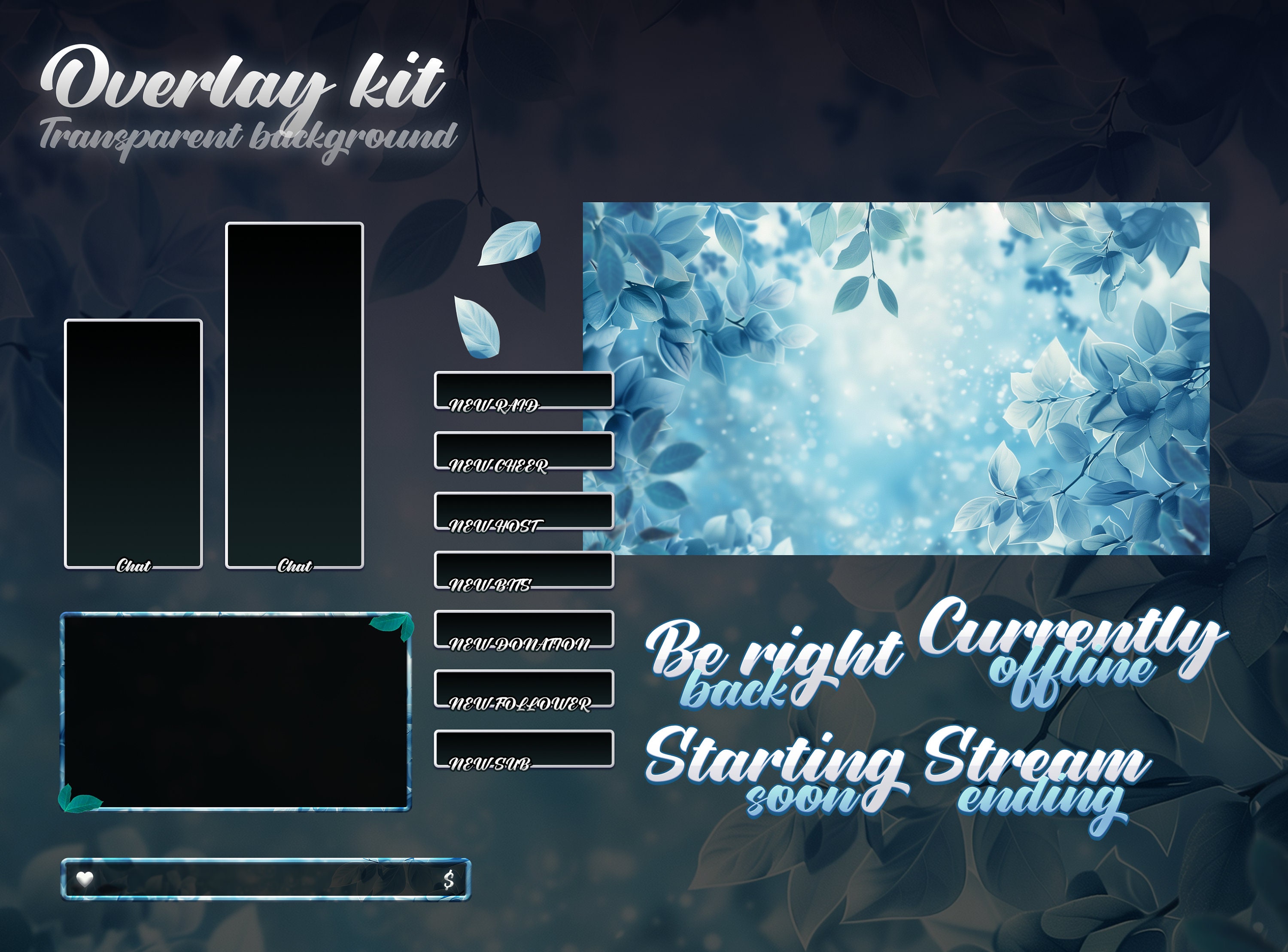 STREAM OVERLAYS Cold Forest Winter/ Snow Theme Overlays, Screens ...