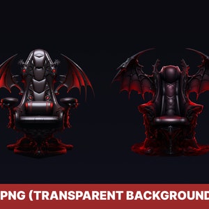 Gothic Vampire VTUBER KIT - Chairs, Desk, Lamp - Twitch Design - Static ...