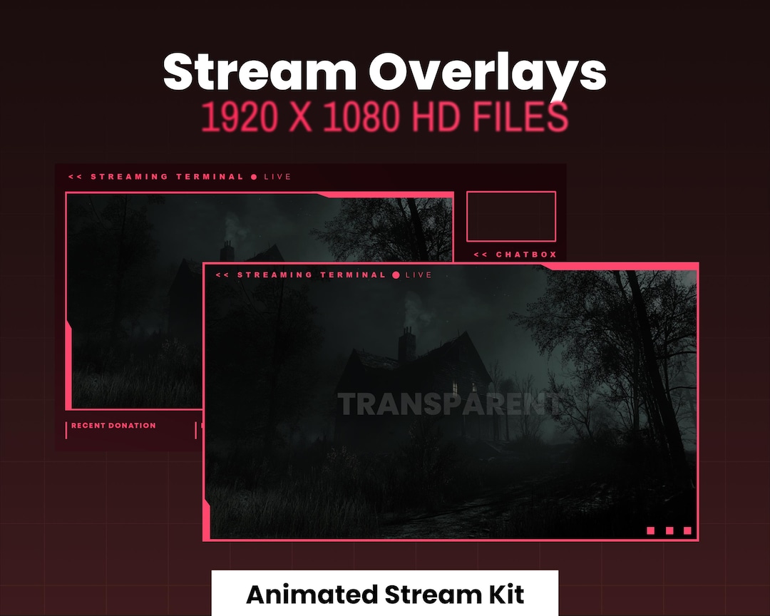 STREAM OVERLAYS KIT - 3 Red Overlays - Obs // Streamlabs - 1920x1080px ...