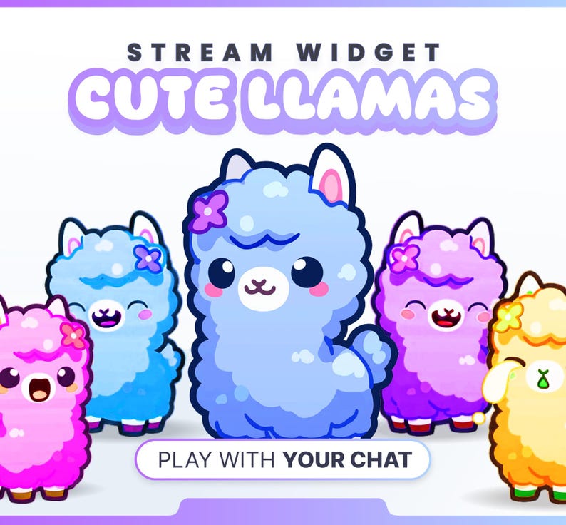 STREAM WIDGET - Llamas // Twitch & Youtube - Streamelements (instant ...