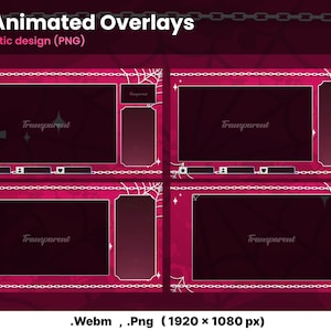 Red Gothic Pack | Animated Gothic Stream Package | Vampire Overlays Kit ...