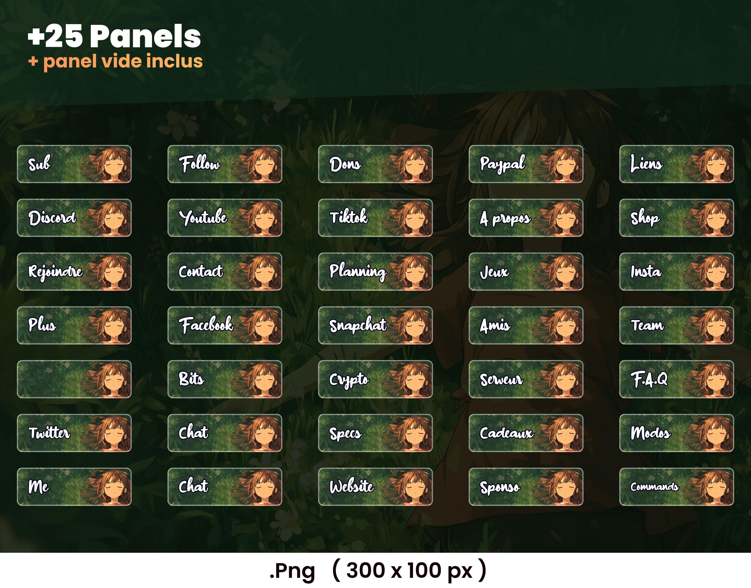 Anime Girl Stream Overlay Kit – Manga Scene, Alerts, Panels (FR) - Etsy