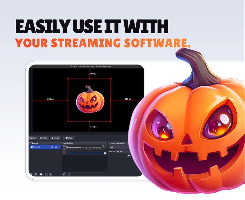 REACTIVE STREAM PET - Halloween Pumpkin - Twitch Widget - Hd Files ...