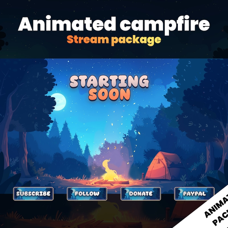 Campfire Twitch Panel - Etsy