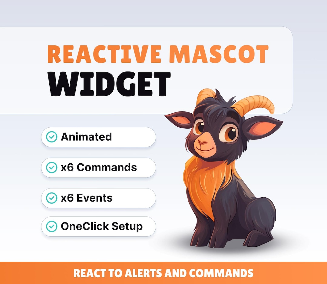 REACTIVE STREAM PET - Goat - Twitch Widget - Hd Files - Instant ...