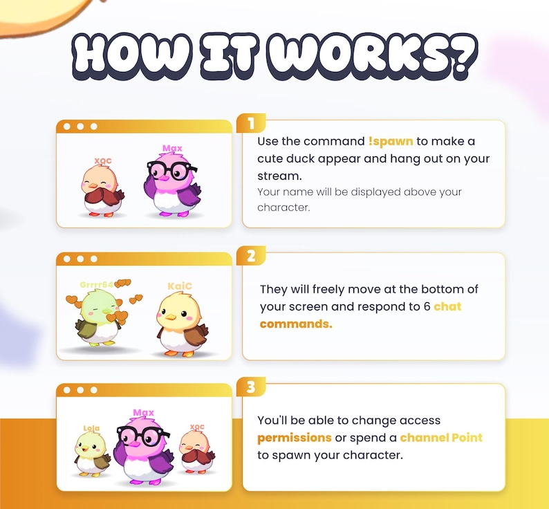 Stream Widget: Interactive Ducks for Twitch & Youtube (instant Download ...