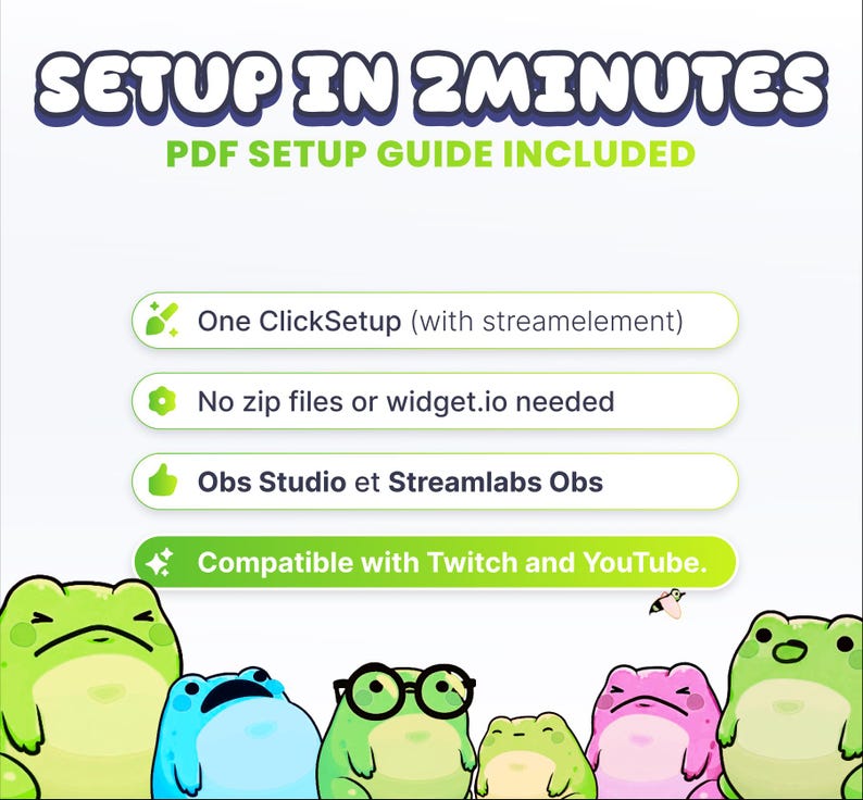 STREAM WIDGET - Cute Frogs - Streamelement Widget - Work With Twitch ...