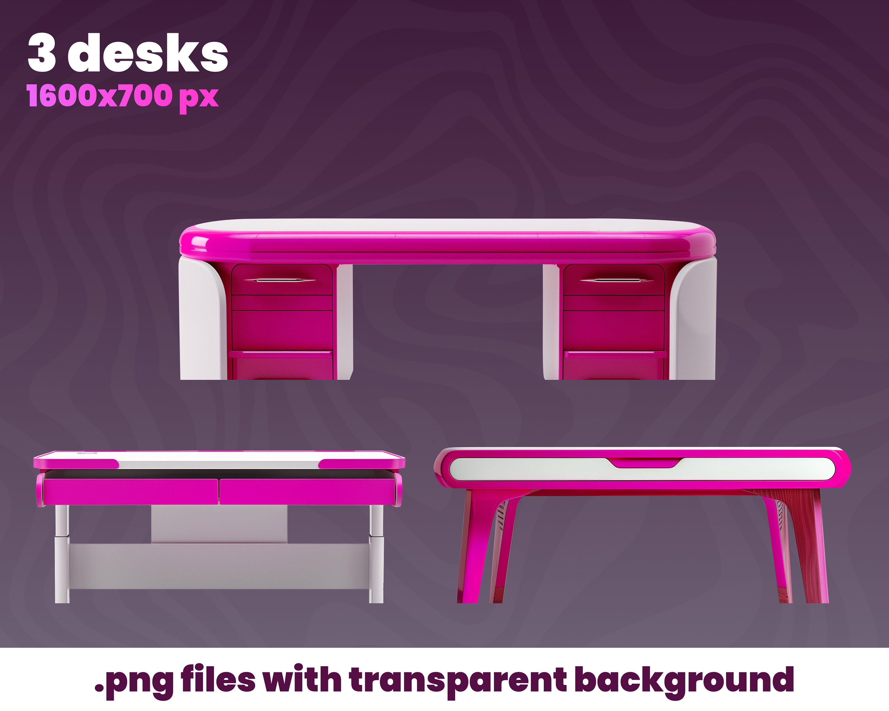 VTUBER KIT - Purple Gaming Room - Chairs, Desk, Mics and More! Stream ...