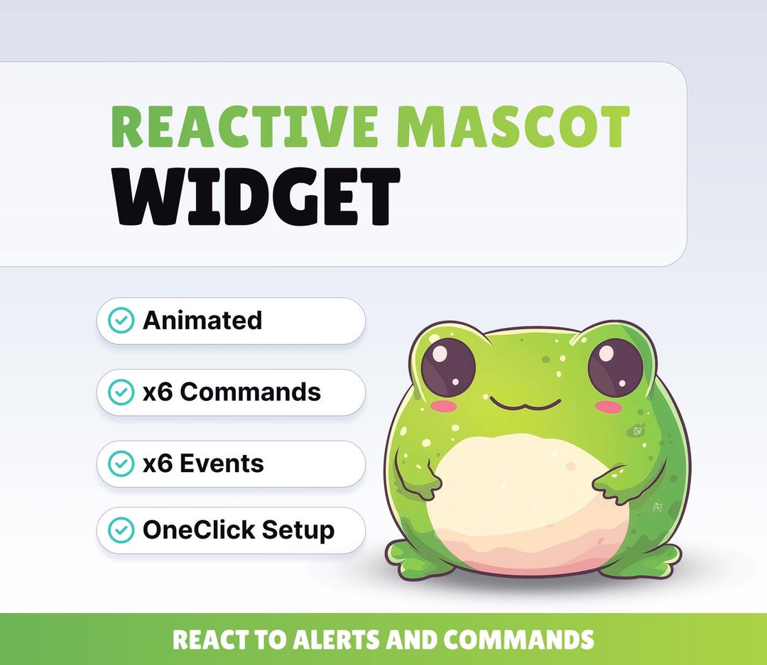 REACTIVE STREAM PET - Frog - Twitch Widget - Hd Files - Instant ...