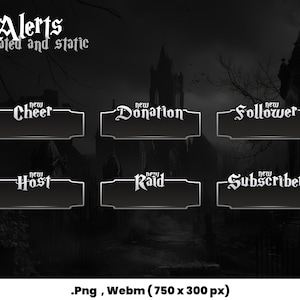 Dark Gothic Stream Overlay - Emo Vampire Stream Package - Twitch ...