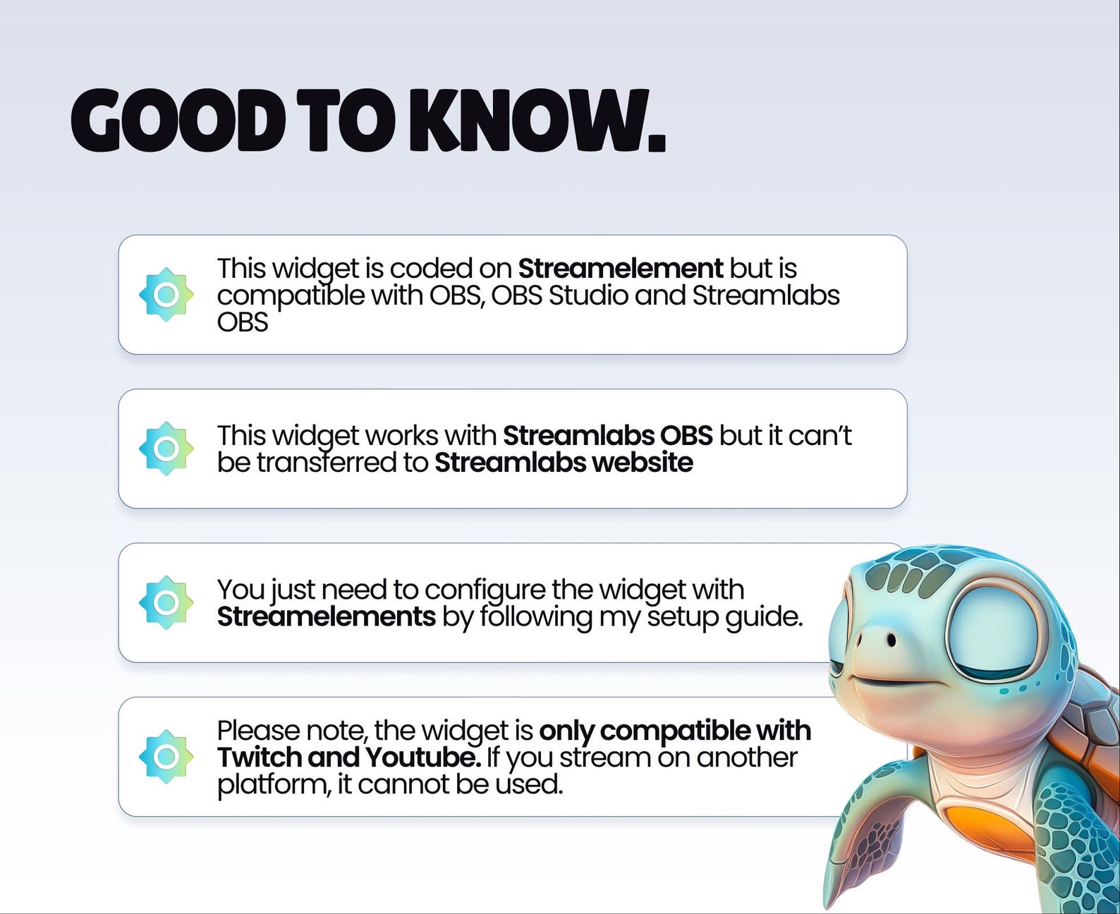 REACTIVE STREAM PET - Sea Turtle - Twitch Widget - Hd Files - Instant ...