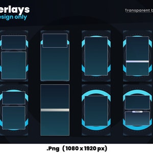Tiktok Overlays Kit | High Tech | Black and Blue | Animated Stream ...