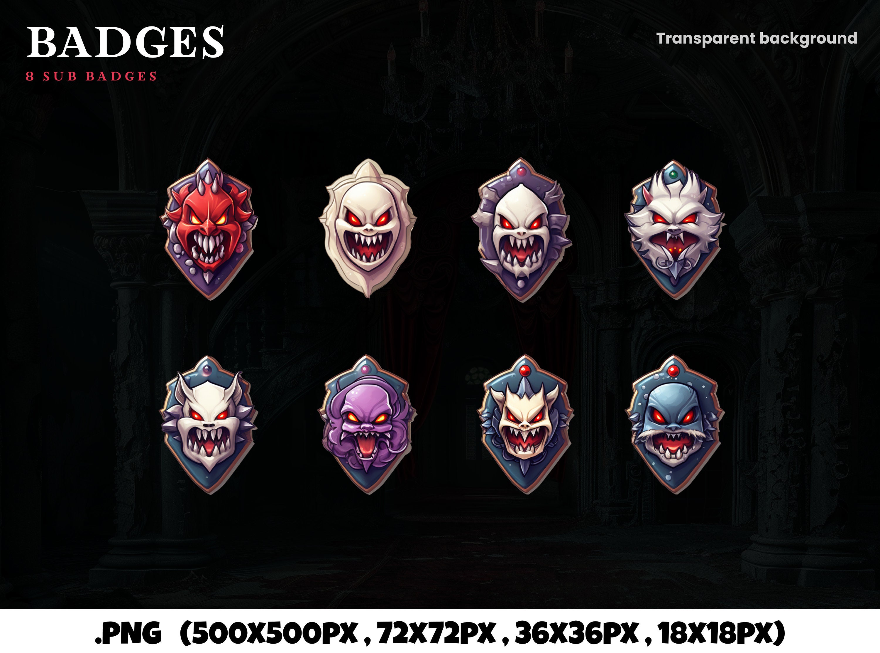 STREAM PACKAGE - White Vampire - Animated - Red and White - Spooky ...