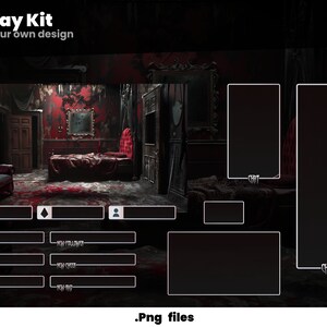 HORROR ROOM Twitch Stream Package - Animated Streampack - Black and Red ...