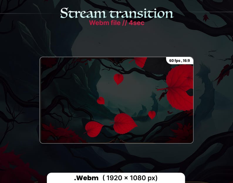 STREAM PACK - Dark Fantasy - 1920x1080px - Animated - Red and Black ...