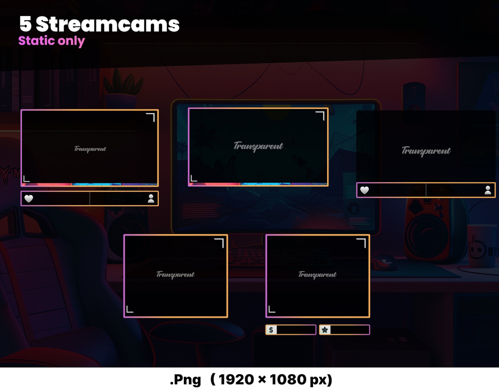 GAMING SETUP Twitch Overlays Kit - Animated Streampack - Low-fi Néon ...