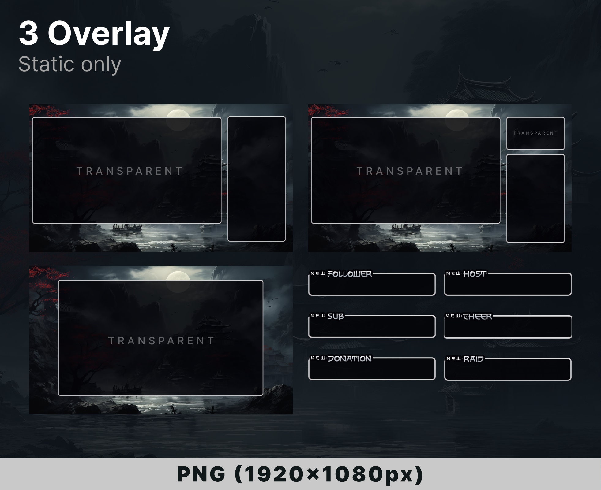 MOONLIGHT SAMOURAI Stream Package Dark Japan Streampack Animated ...
