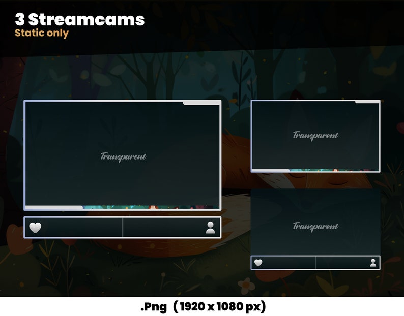 Cute Fox Overlays Kit | Animated Streampack | Illustrated Red Fox ...