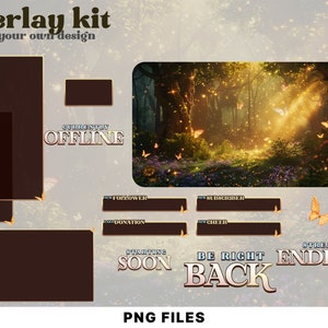 MAGIC FOREST Twitch Stream Package - Overlays, Badges, Screens and More ...