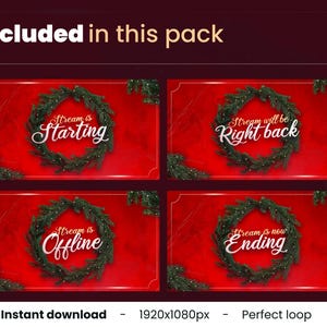 X4 Animated Stream Scenes - Christmas Edition - Twitch / Youtube / Kick ...