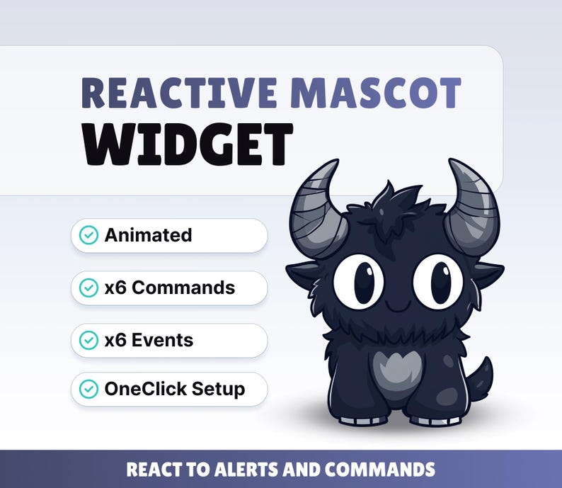 REACTIVE STREAM PET - Black Demon - Twitch Widget - Hd Files - Instant ...