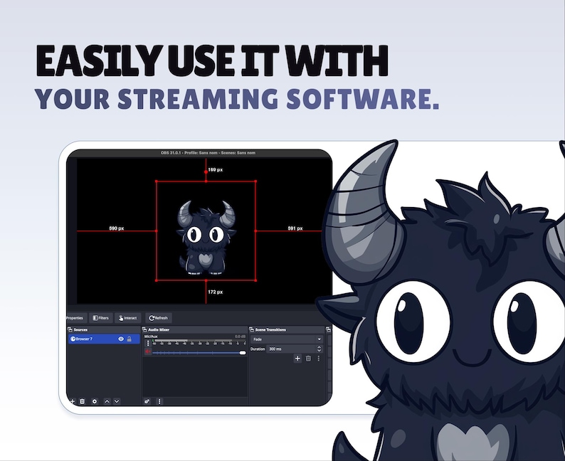 REACTIVE STREAM PET - Black Demon - Twitch Widget - Hd Files - Instant ...
