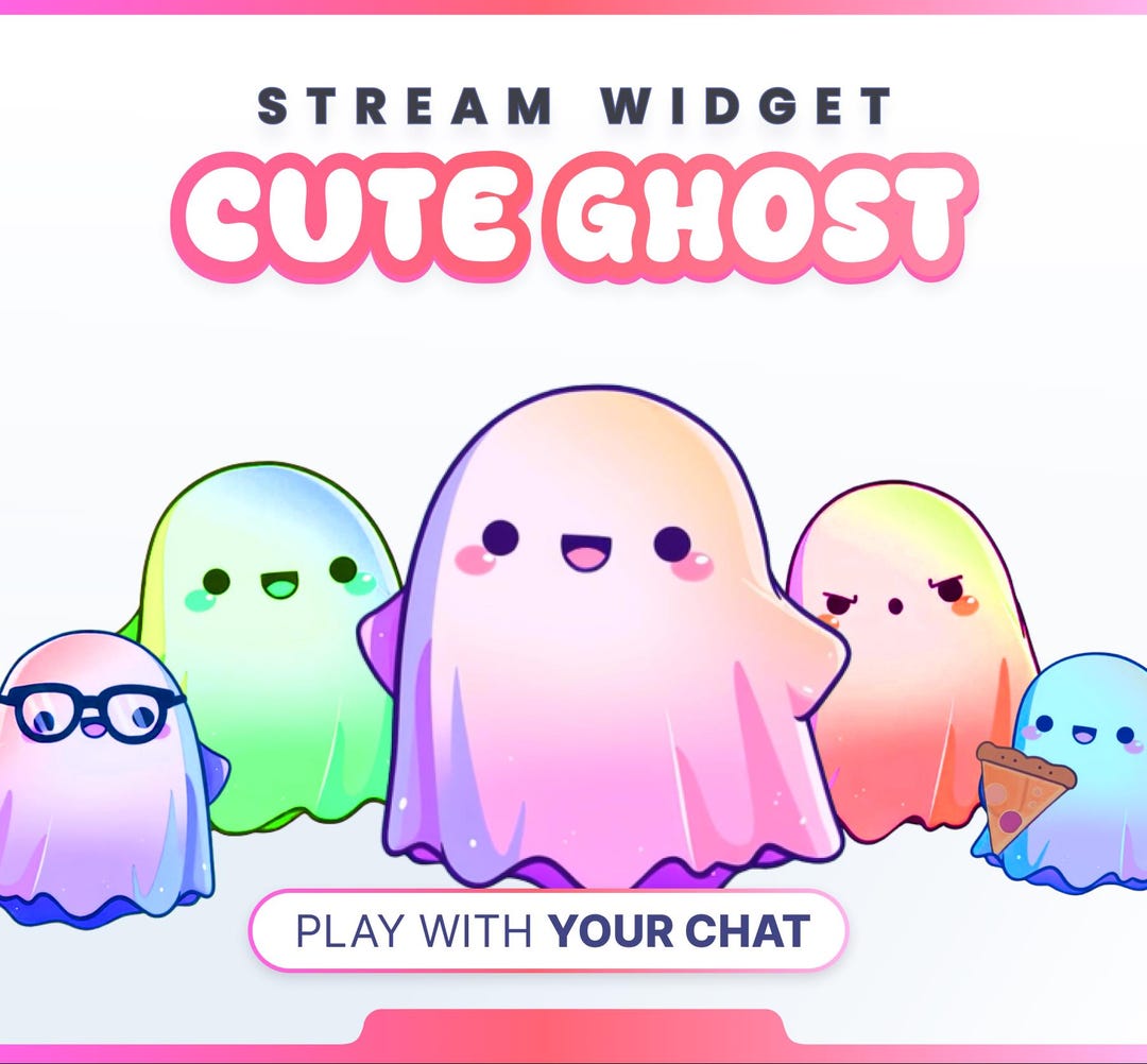 STREAM WIDGET - Cute Ghost - Streamelement Widget - Work With Twitch ...