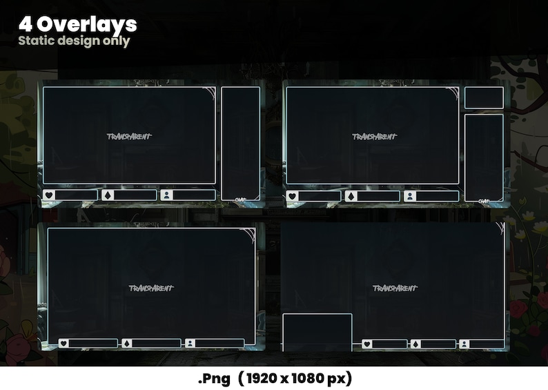 Horror Animated Stream Overlay - Twitch Spooky Stream Package - Dark ...