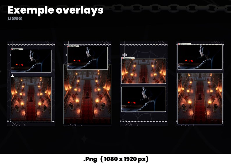 TIKTOK STREAM PACKAGE Gothic / Animated Dark Emo Overlays Package ...