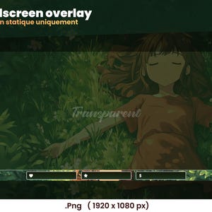 Anime Girl Overlay Kit FR - Streampack En Français - Cute Girl Manga ...