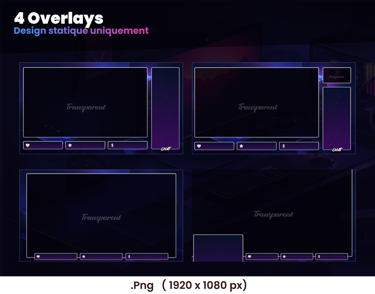 Setup De Stream - Overlays Kit Fr | Streampack Complet | Animé | Twitch ...