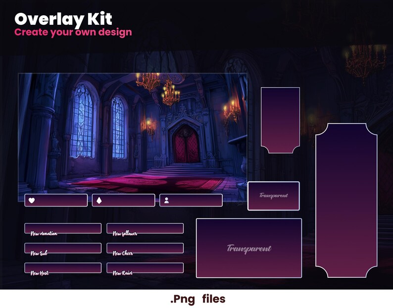 Animated Vampire Castle Stream Package | Gothic Twitch Overlay - Etsy