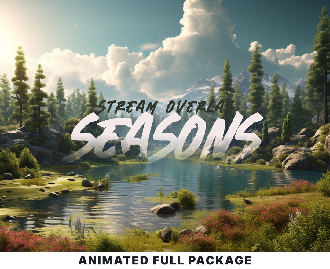 Animated Stream Overlay nature Seasons // Full Stream Package // Forest and Nature // OBS ...