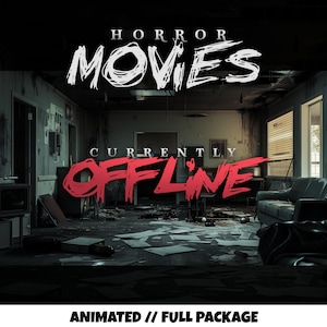 STREAM PACKAGE Horror Movies Animated Red and White Spooky Theme ...