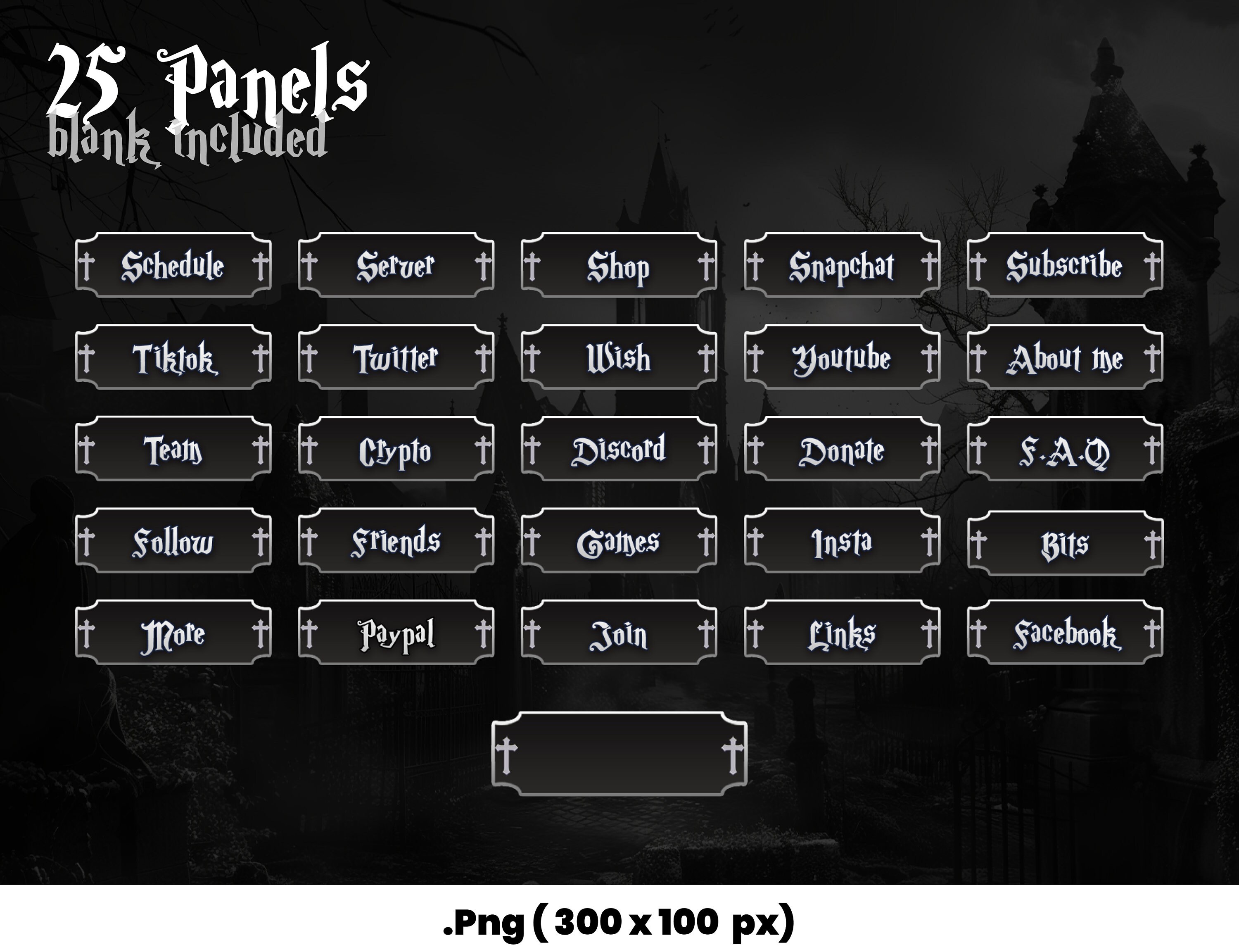 Dark Gothic Stream Overlay Emo Vampire Stream Package Twitch Overlays ...