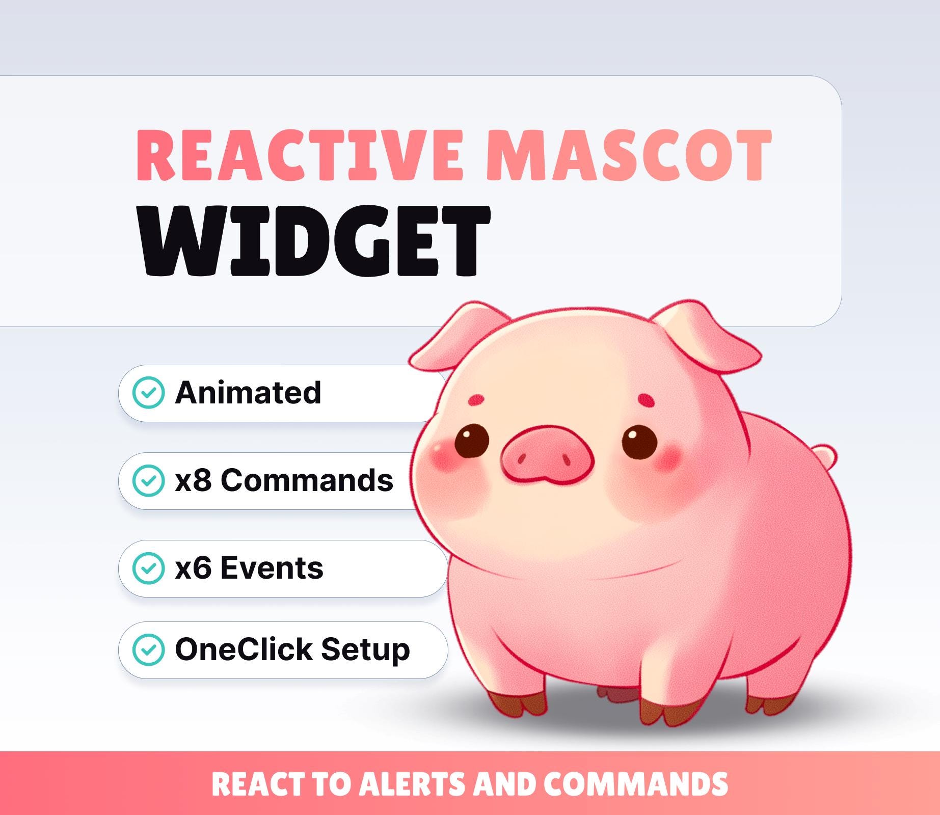 REACTIVE STREAM PET - Pig - Widget Twitch - Hd Files - Instant Download ...