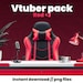 VTUBER TALK SHOW Vtuber Background Twitch Stream Assets Pngtuber Kit ...