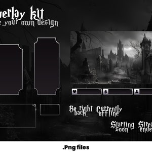 Dark Gothic Stream Overlay - Emo Vampire Stream Package - Twitch ...